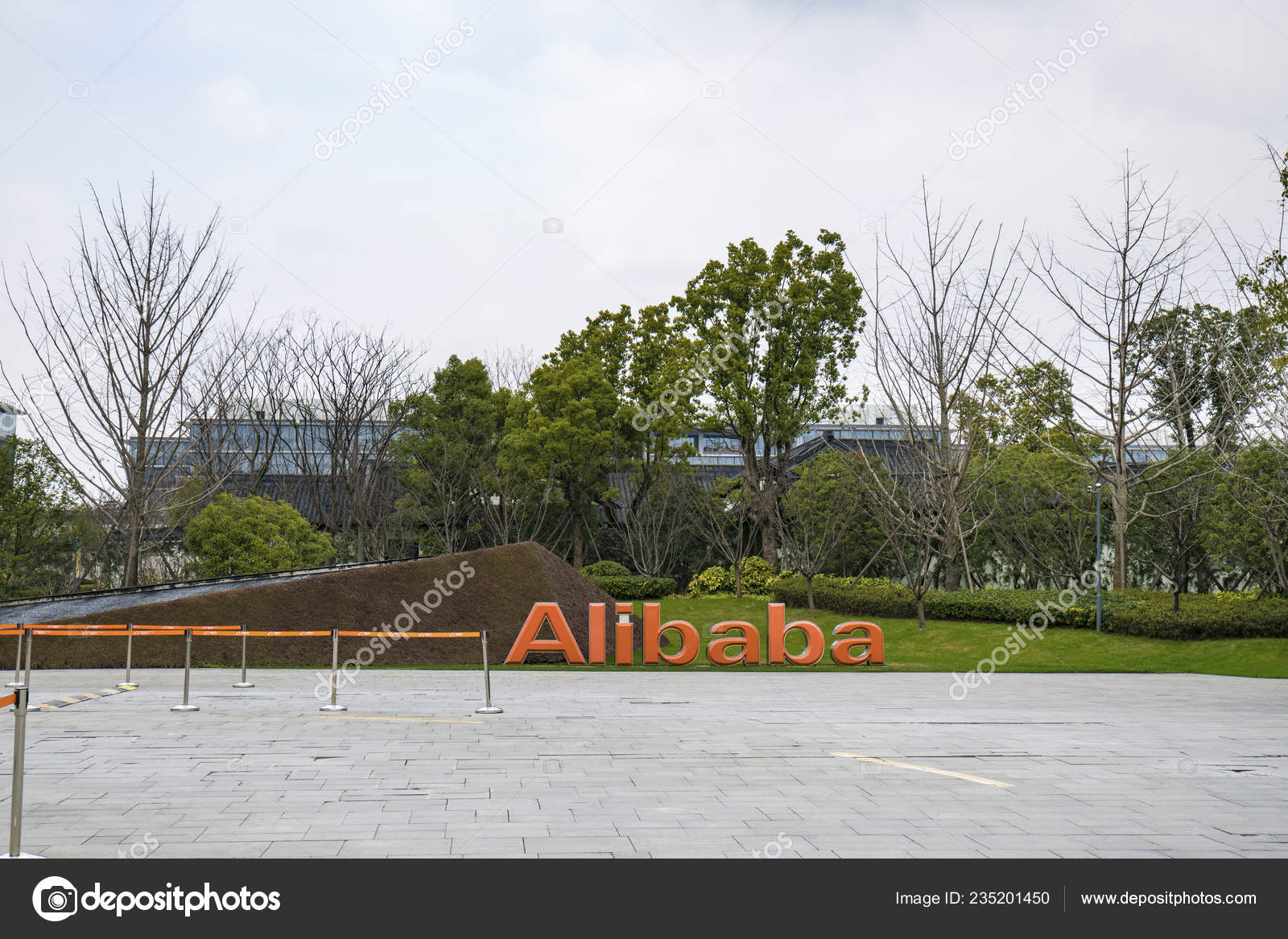 Logo Alibaba Pictured Headquarters Chinese Commerce Giant Alibaba Group ...