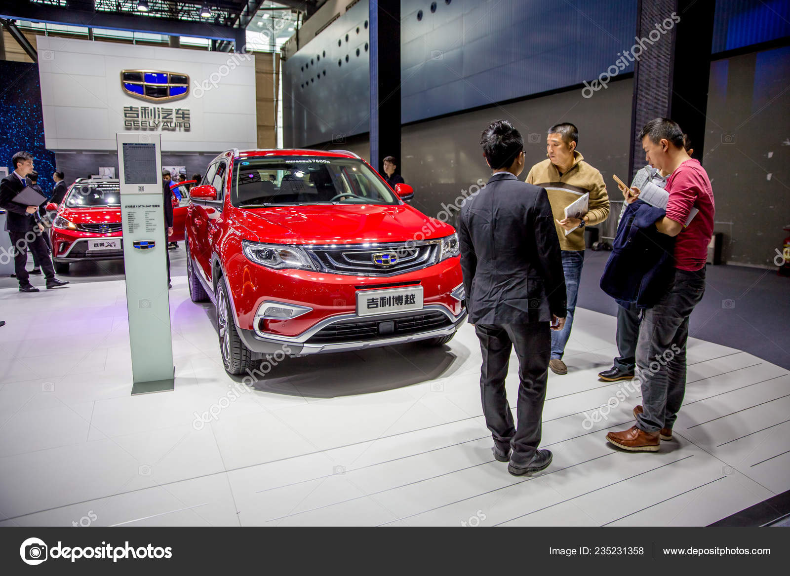 People Visit Stand Geely 15Th China Guangzhou International Automobile ...