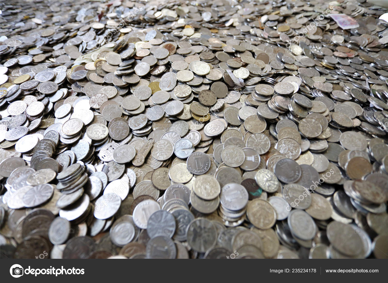 Coins Given Passengers Bus Fares Pictured Bus Company Suining City ...