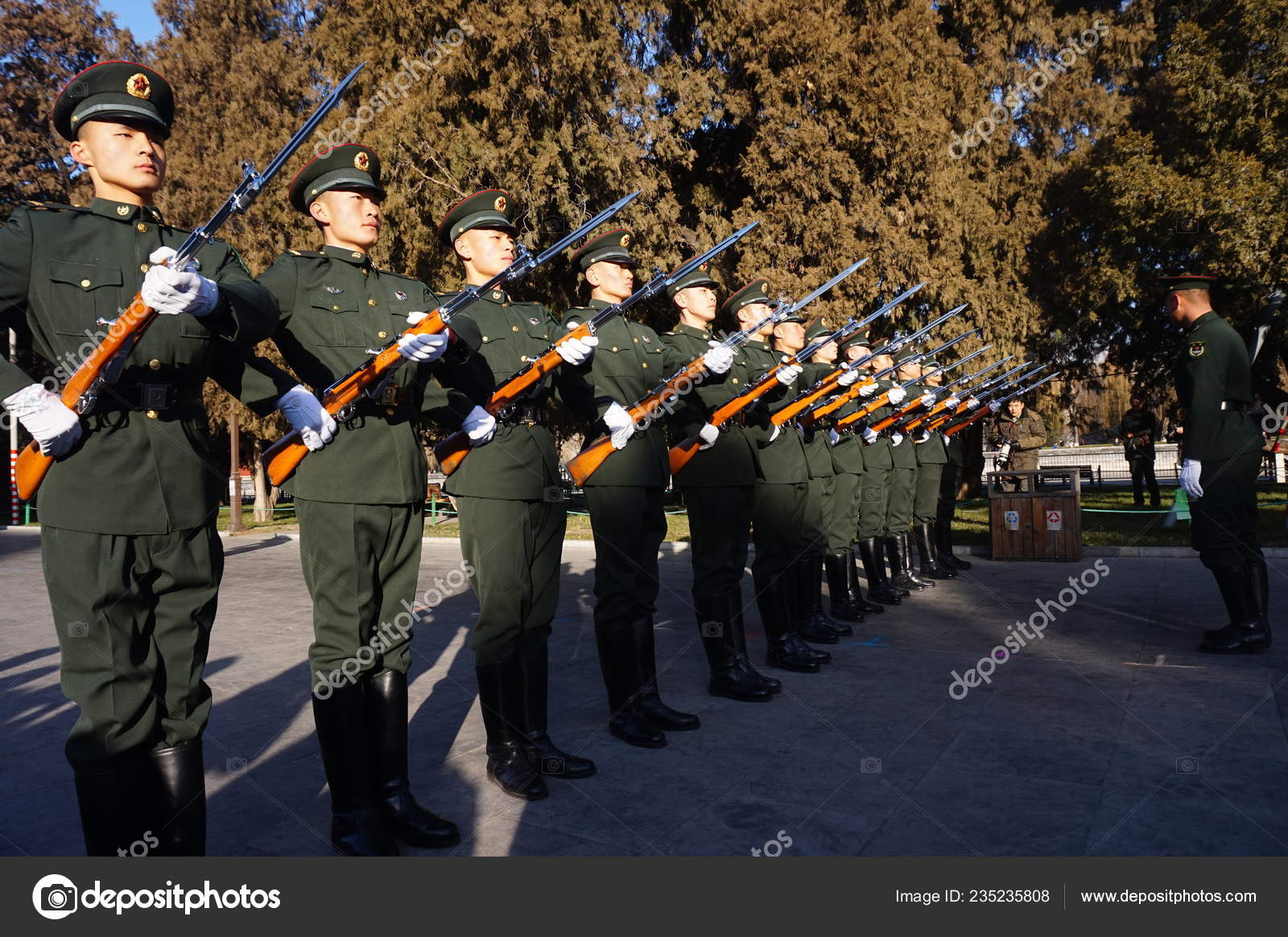 Guard Honor Chinese People's Liberation Army Pla Take Part Training ...