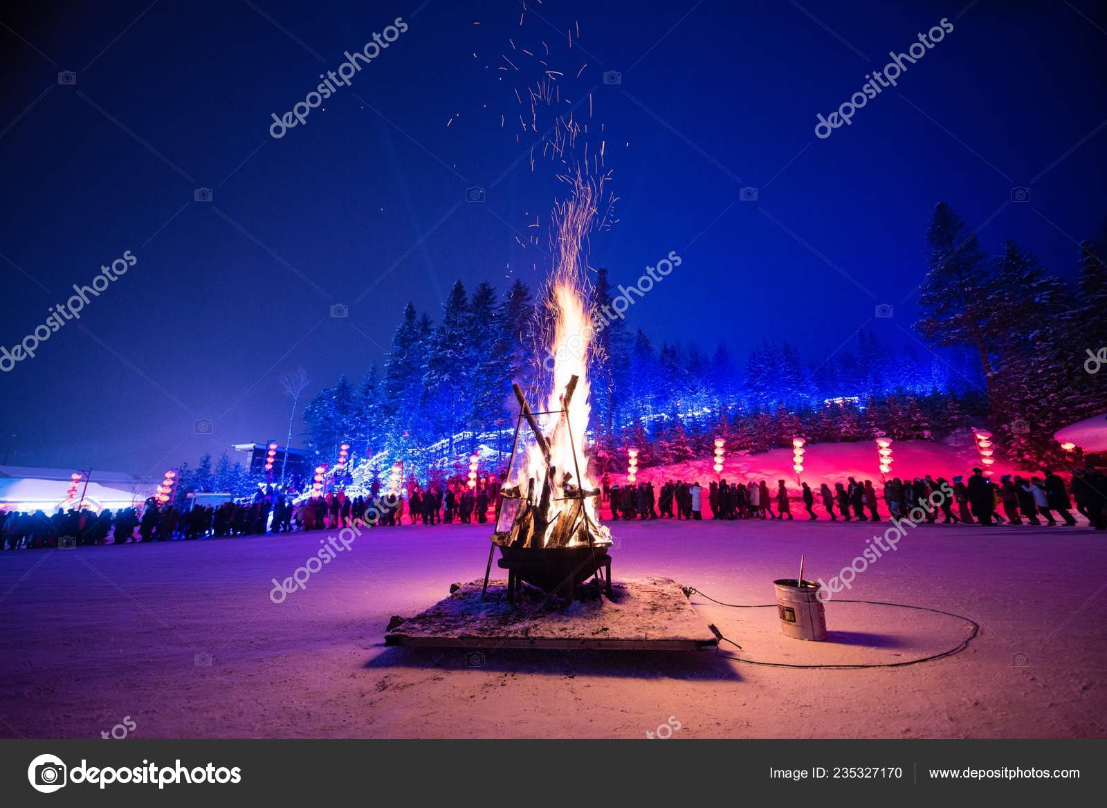 Scenery Camp Fire Tourist Resort Xuexiang Village Which Literally Means ...