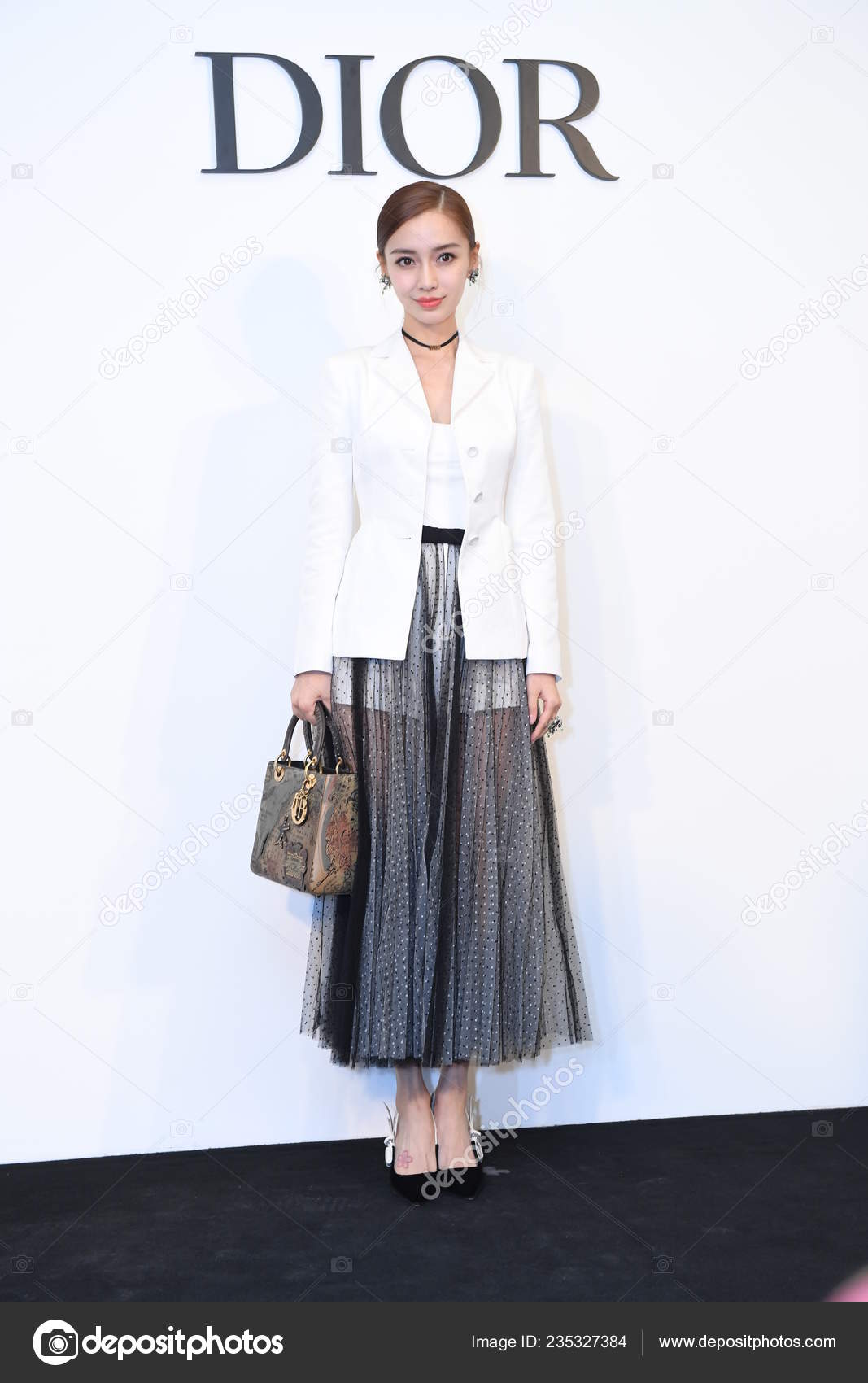 Hong Kong Model Actress Angelababy Arrives Party Dior Lady