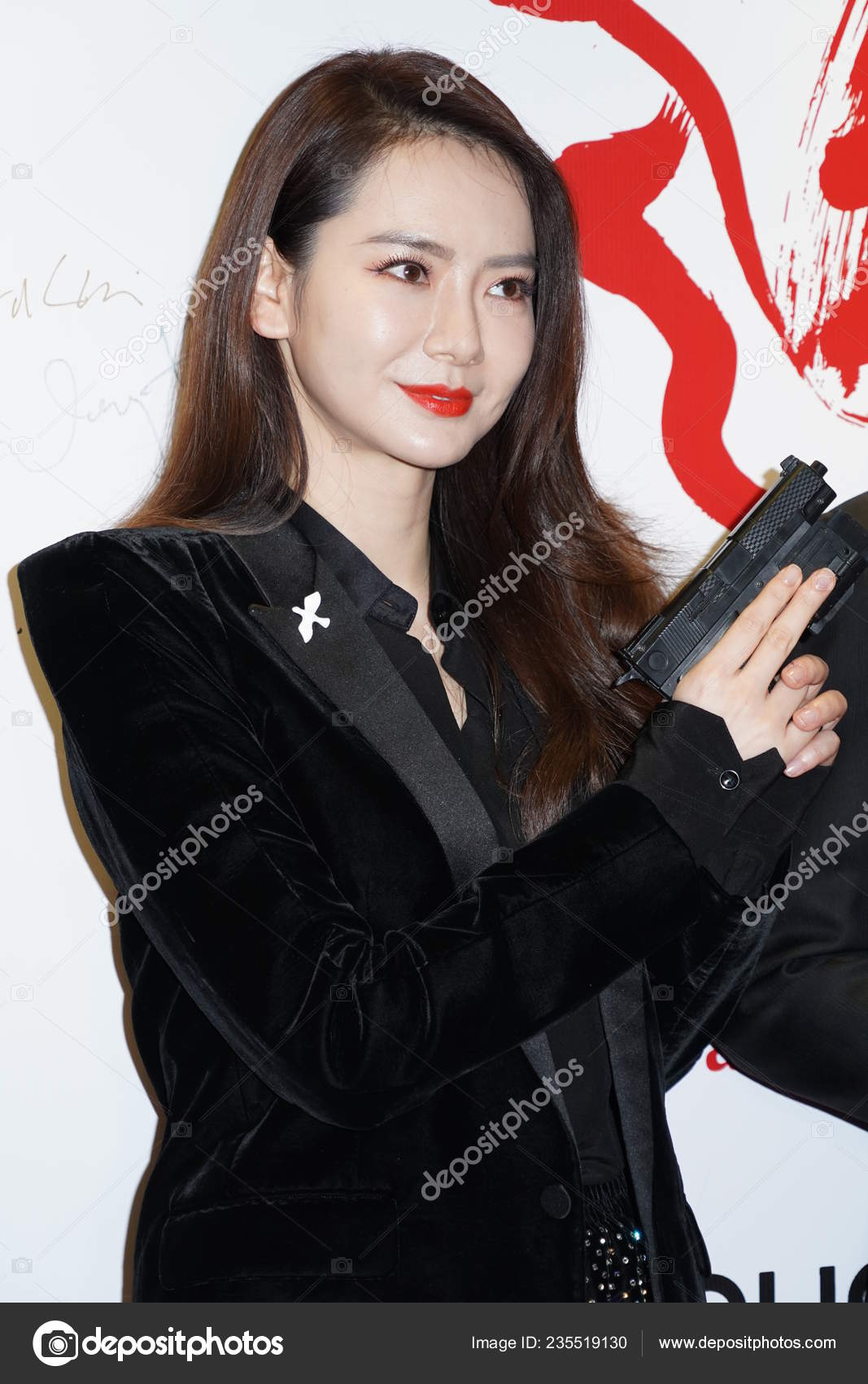 Chinese Actress Singer Wei Attends Premiere Event New Movie Manhunt ...