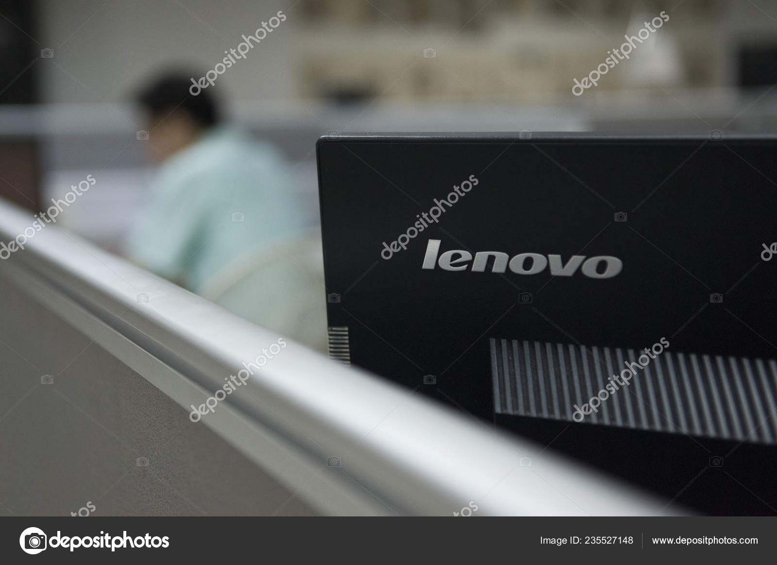 Lenovo Computer Seen Office Guangzhou City South China's Guangdong ...