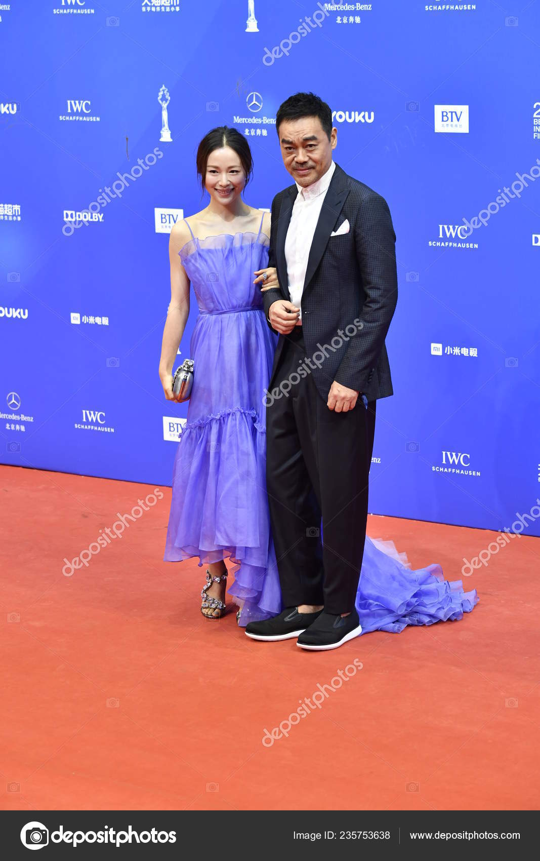 Chinese Actress Jiang Yiyan Left Hong Kong Actor Sean Andy – Stock ...