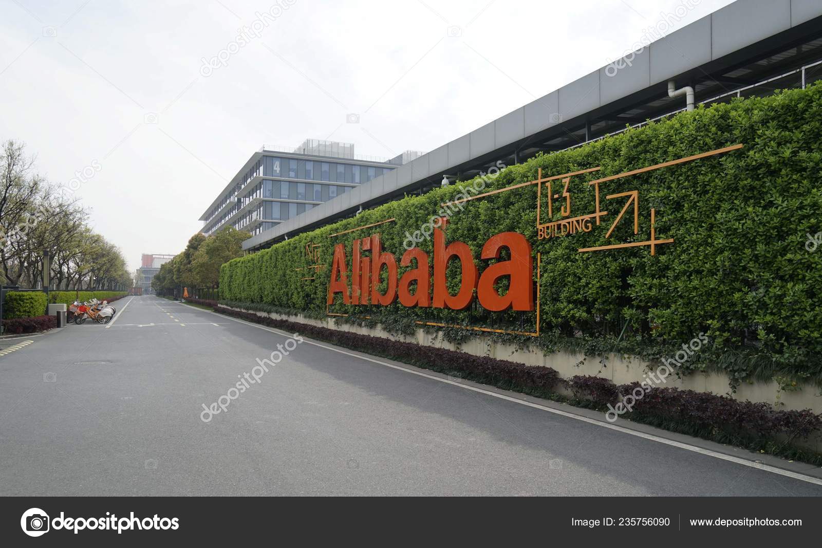 Signboard Alibaba Pictured Headquarters Alibaba Group Hangzhou City ...