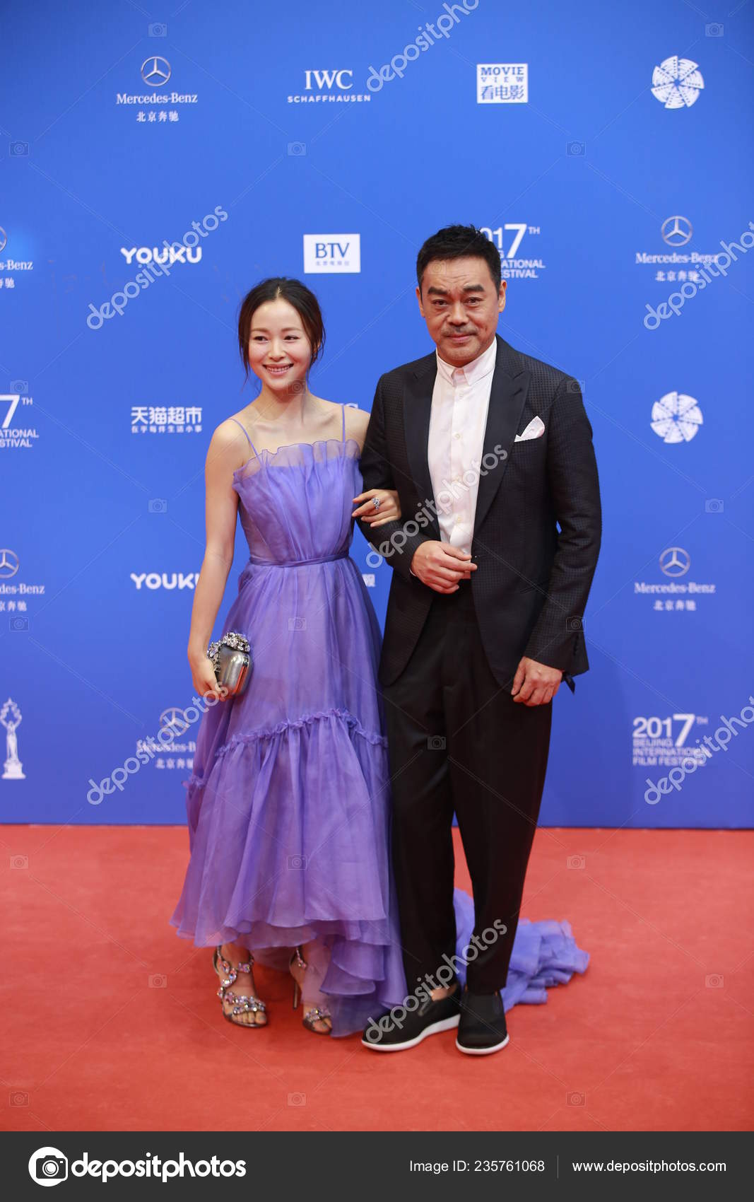 Chinese Actress Jiang Yiyan Left Hong Kong Actor Sean Andy — Stock ...