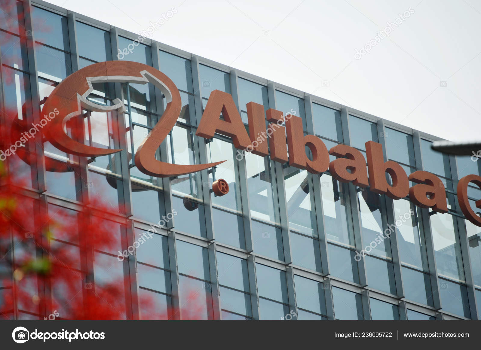 Logo Alibaba Group Pictured Rooftop Office Building Shenzhen City South ...