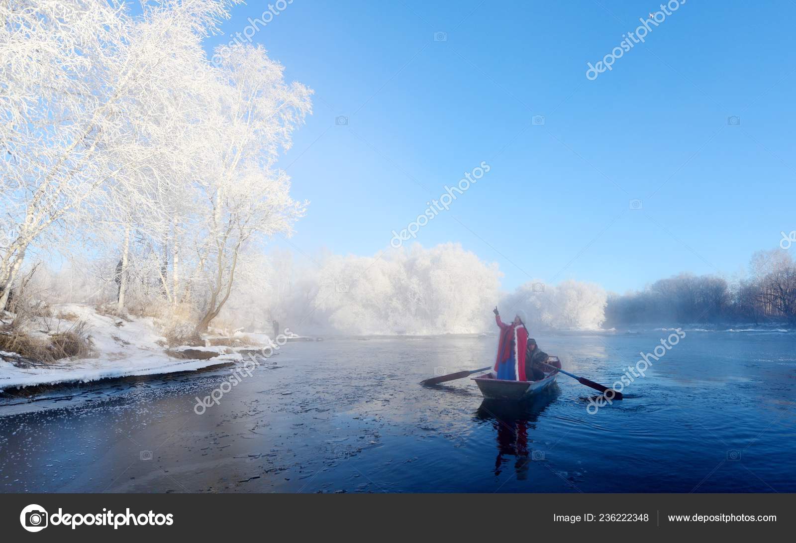 Lanscape Rime Snow Scenery Kurbin River Xunke County Heihe City – Stock ...