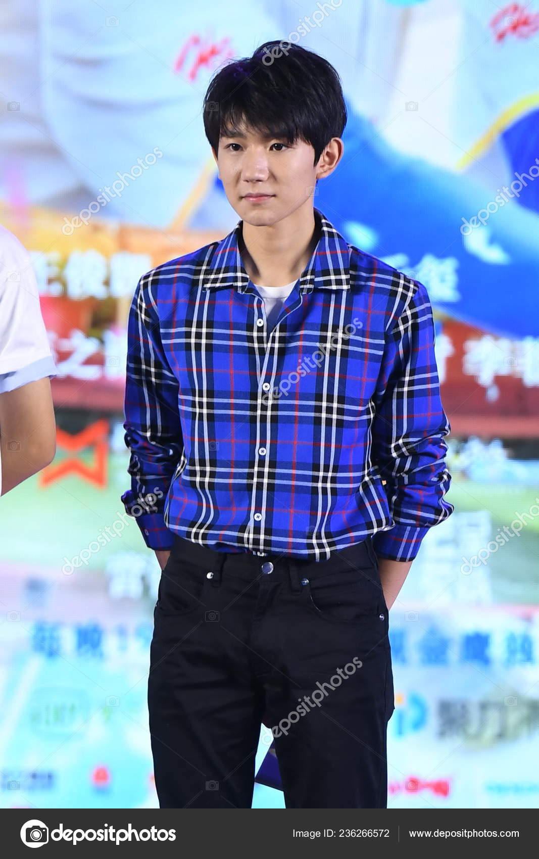 Roy Wang Wang Yuan Chinese Boy Group Tfboys Attends Press — Stock Editorial Photo © ChinaImages ...