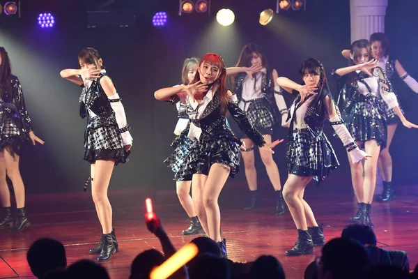 Members Chinese Idol Girl Group Snh48 Team Hii Perform Public – Stock ...