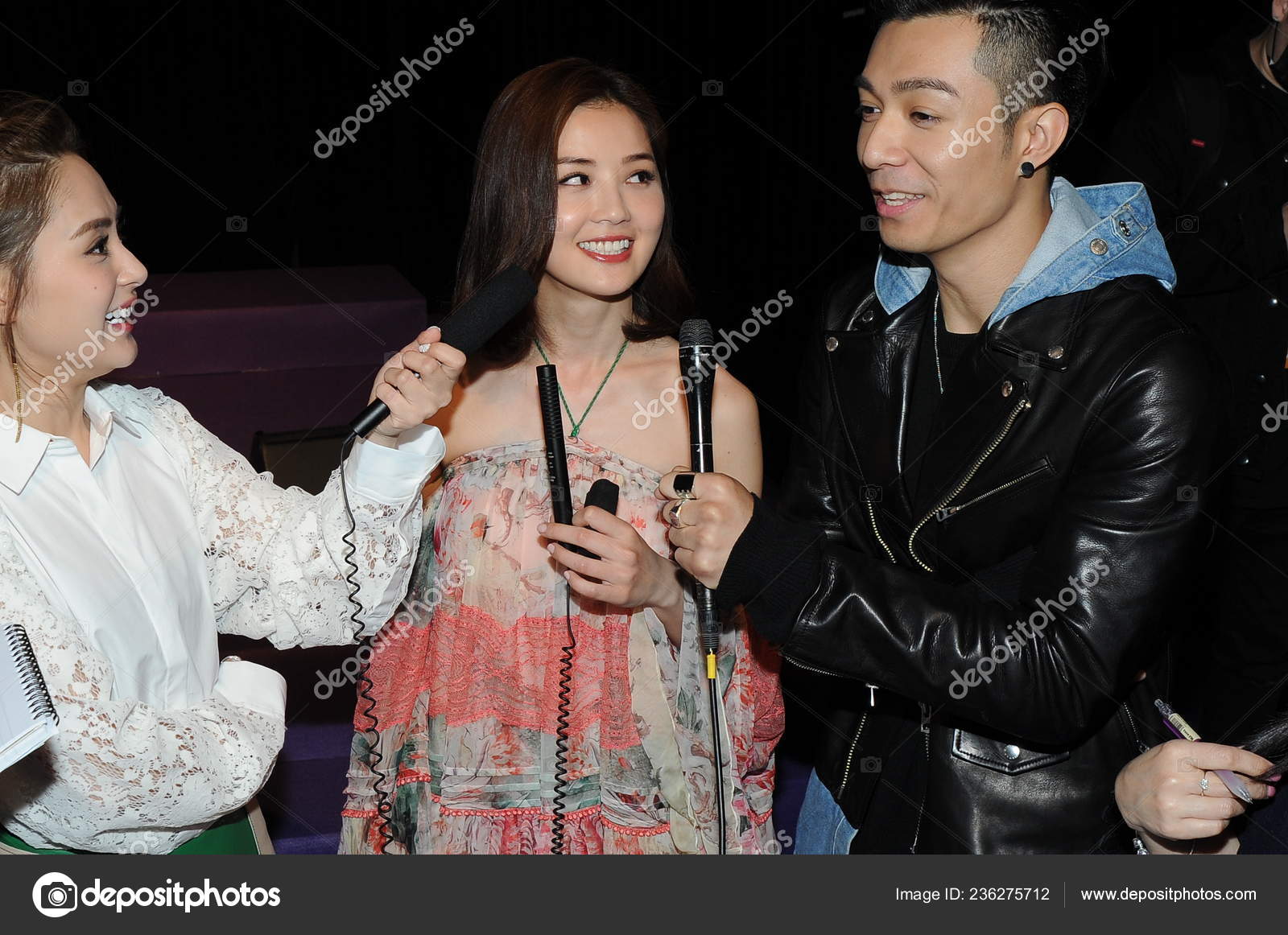 Singers Actresses Gillian Chung Left Charlene Choi Center Hong Kong ...