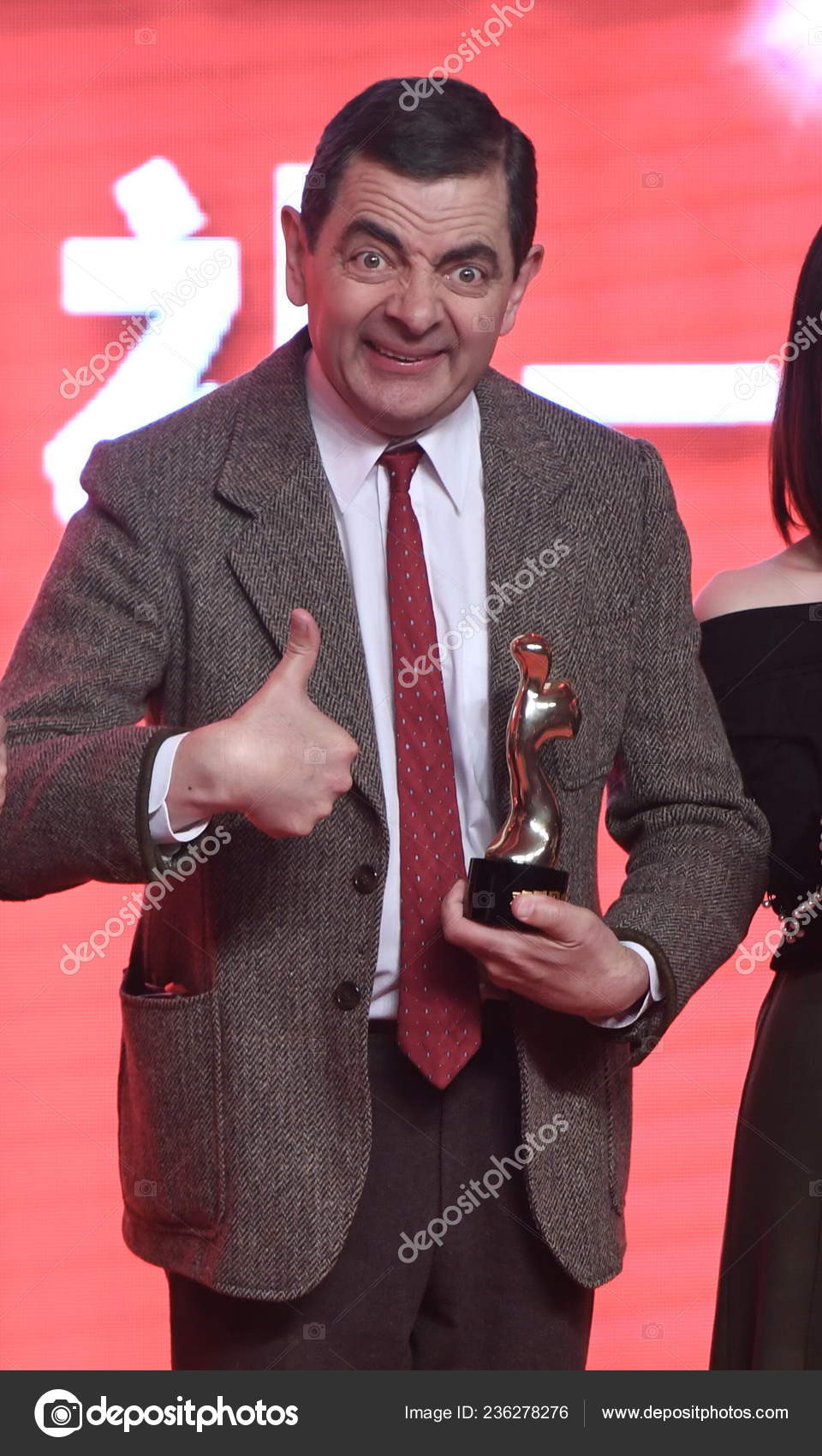 English Actor Rowan Atkinson Plays Bean Premiere His Movie Top – Stock ...