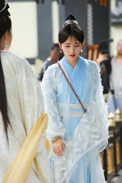 Chinese Actress Jing Tian Pictured Filming Session Set Her New — Stock ...