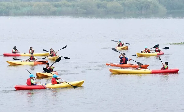 Children kayak Stock Photos, Royalty Free Children kayak Images ...