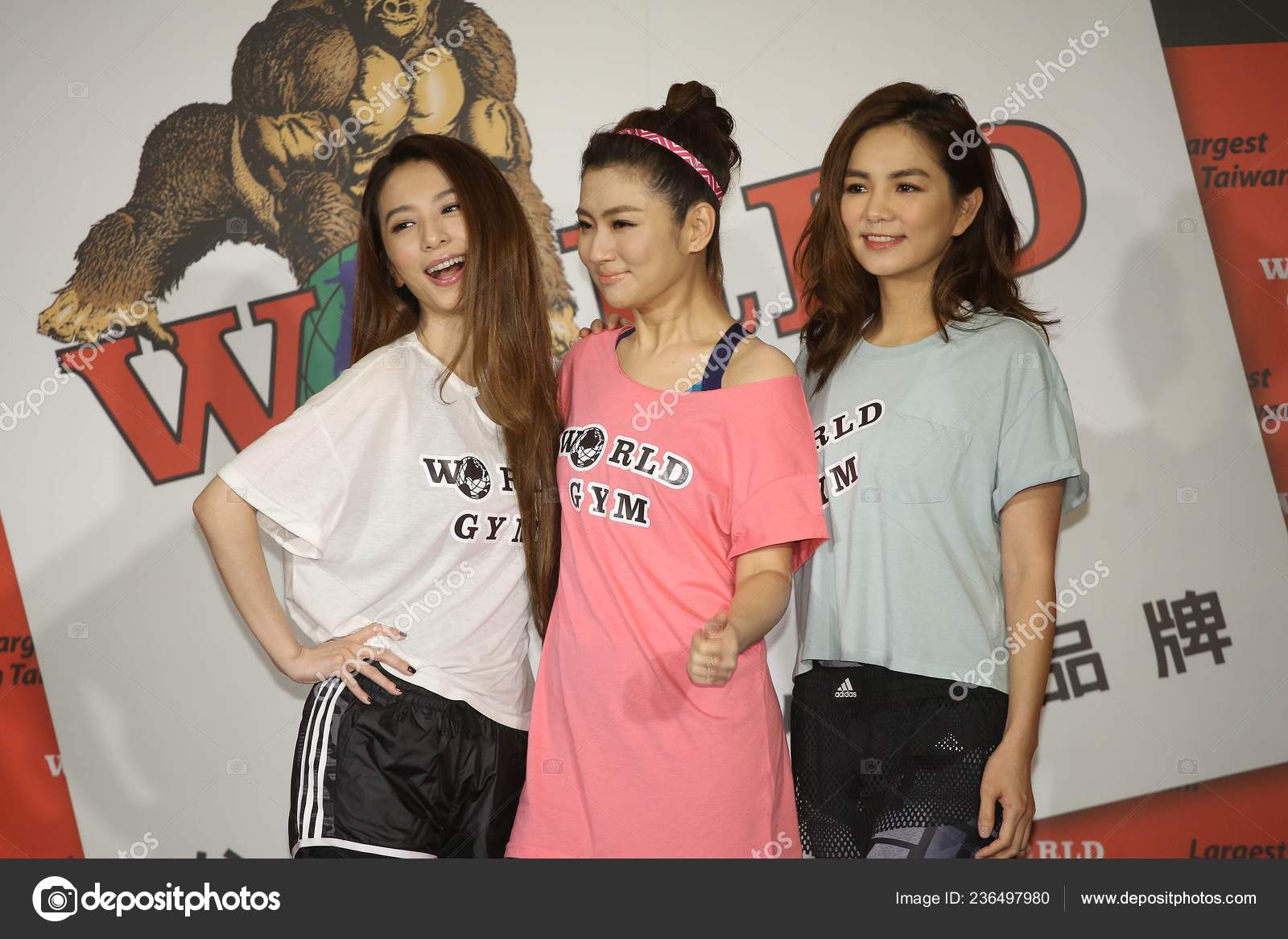 Left Hebe Selina Ella Taiwanese Girls Group Attend Press Conference — Stock Editorial Photo ...