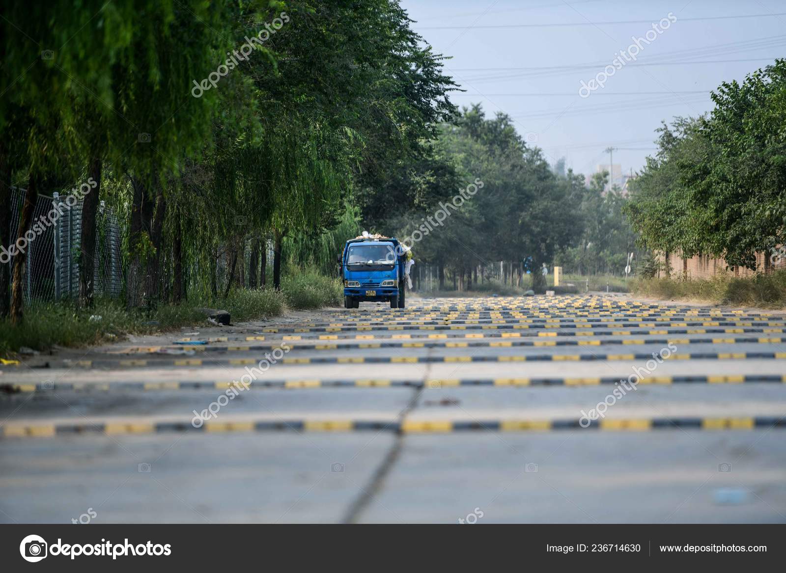 Car Drives 200 Meter Long Washboard Road More 100 Speed – Stock ...