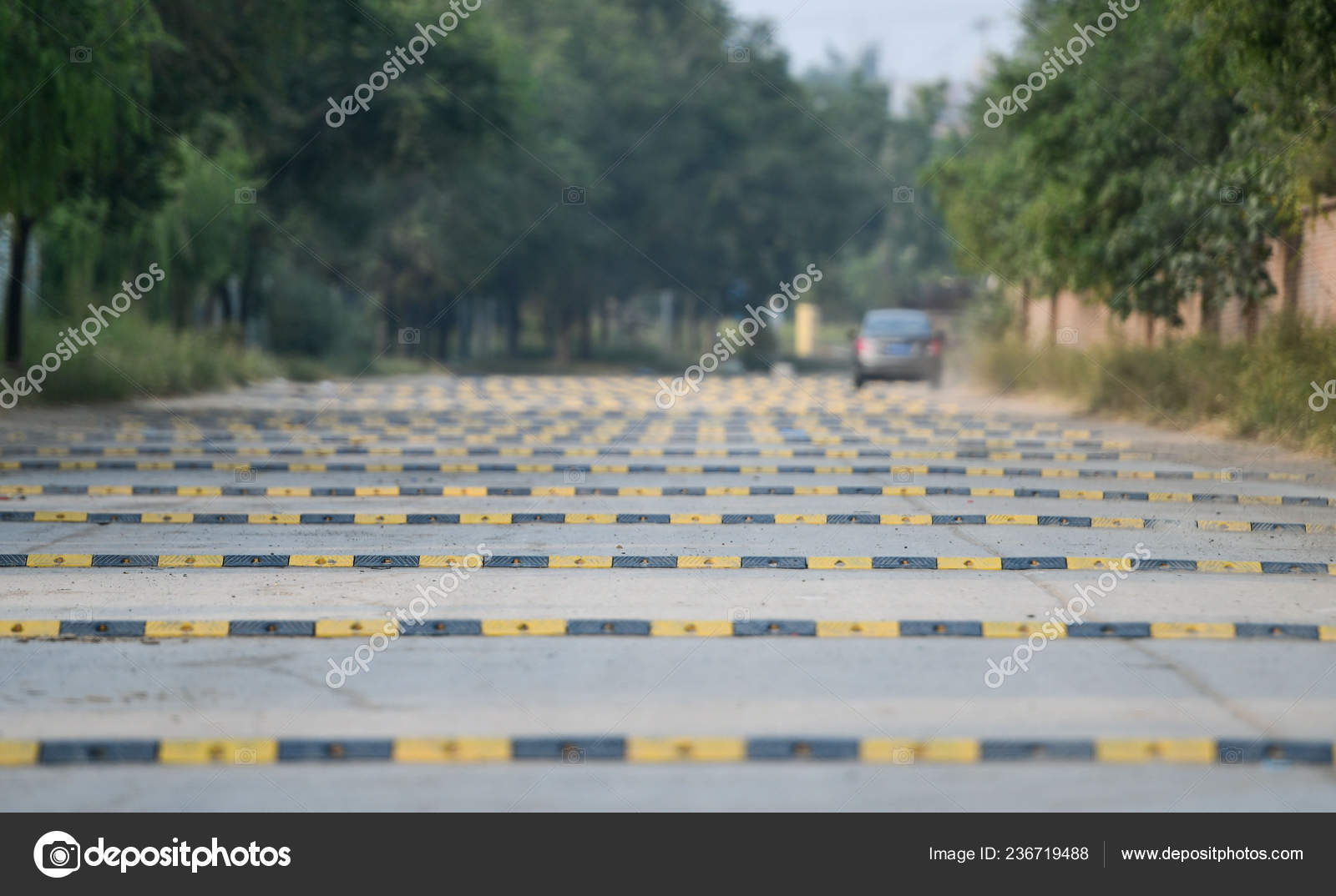 Car Drives 200 Meter Long Washboard Road More 100 Speed – Stock ...