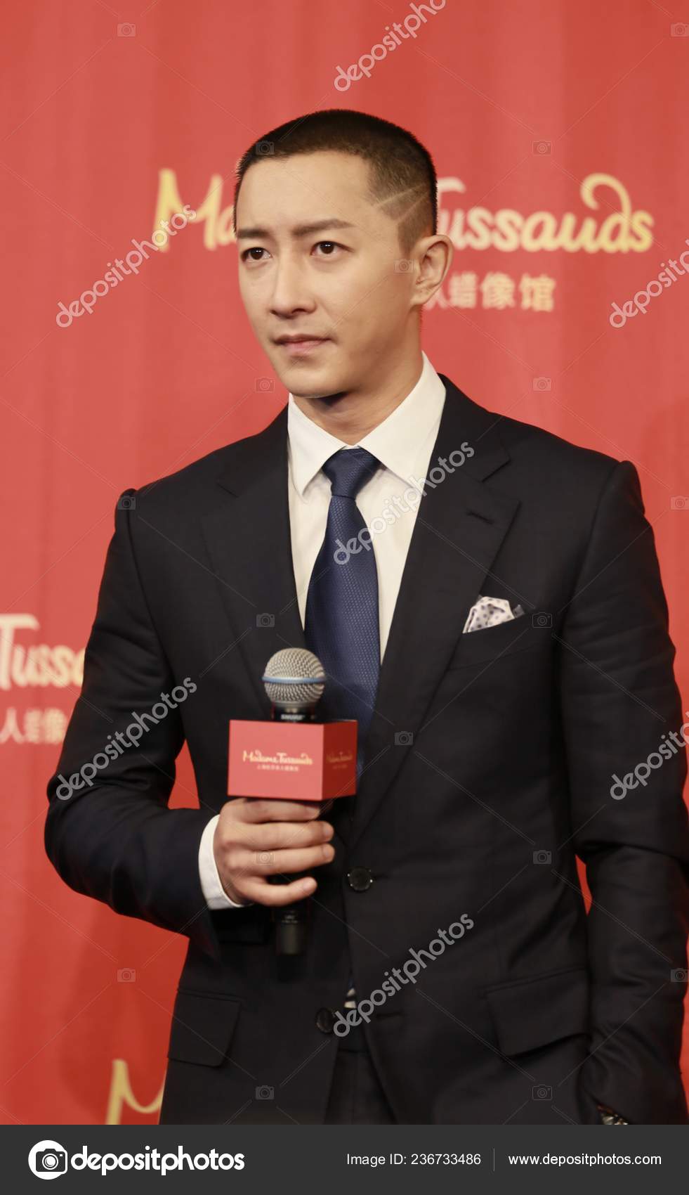 Chinese Singer Actor Han Geng Attends Unveiling Ceremony His Wax ...