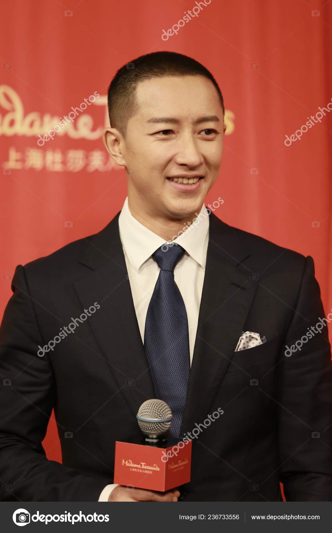 Chinese Singer Actor Han Geng Attends Unveiling Ceremony His Wax ...