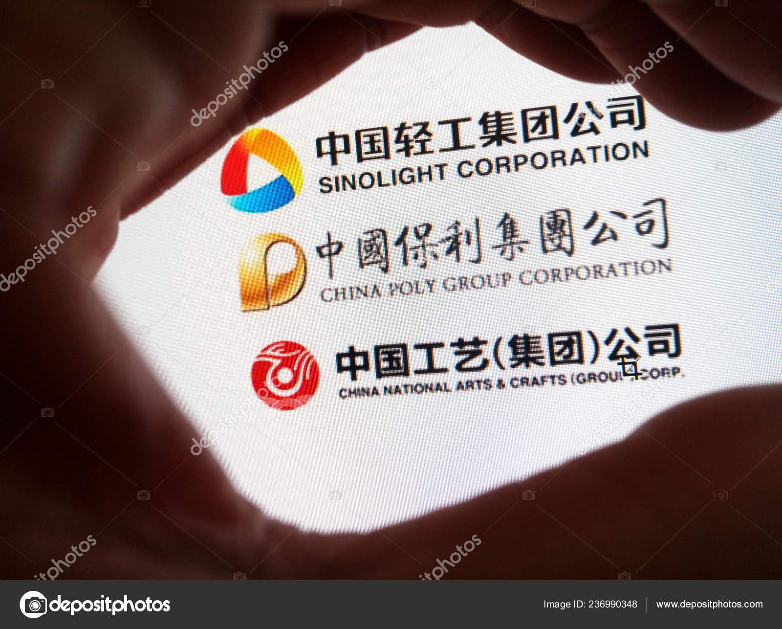 Chinese Netizen Looks Logos Top Sinolight Corporation China Poly Group ...