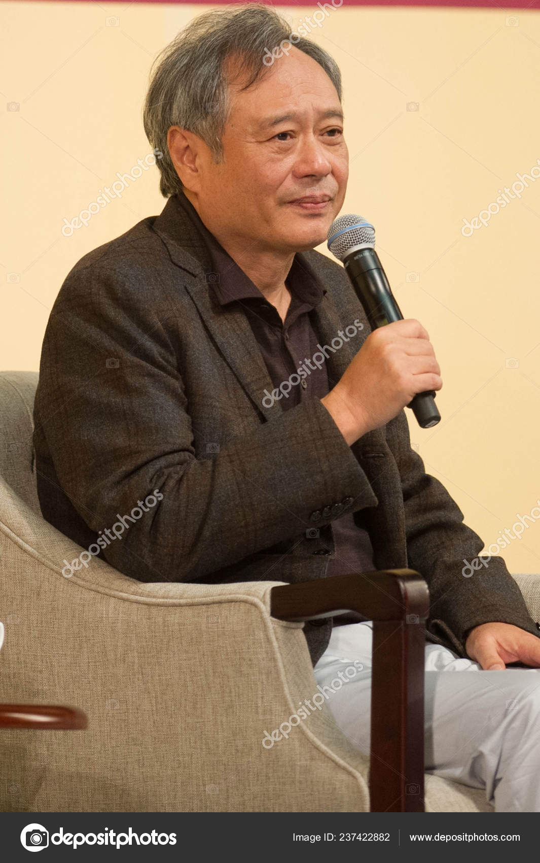 Taiwanese Director Ang Lee Attends Promotional Event His New Movie ...