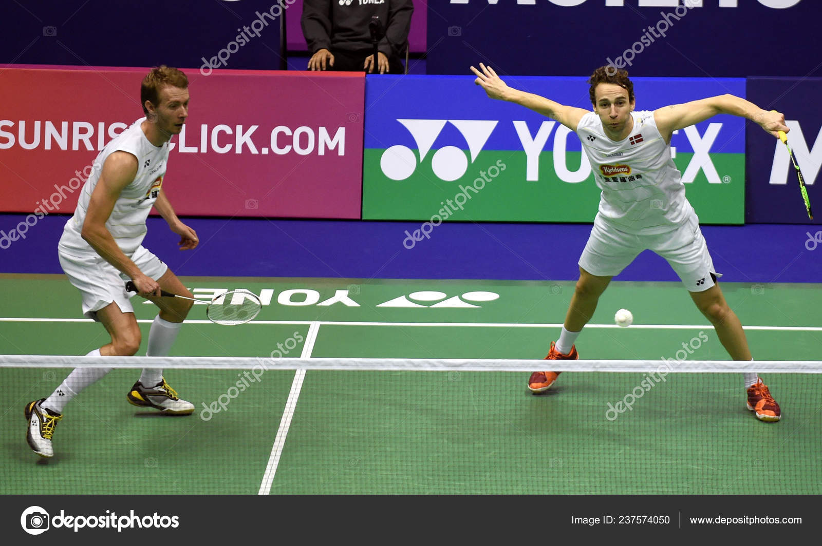 Mathias Boe Right Carsten Mogensen Denmark Compete Keigo Sonoda Takeshi ...