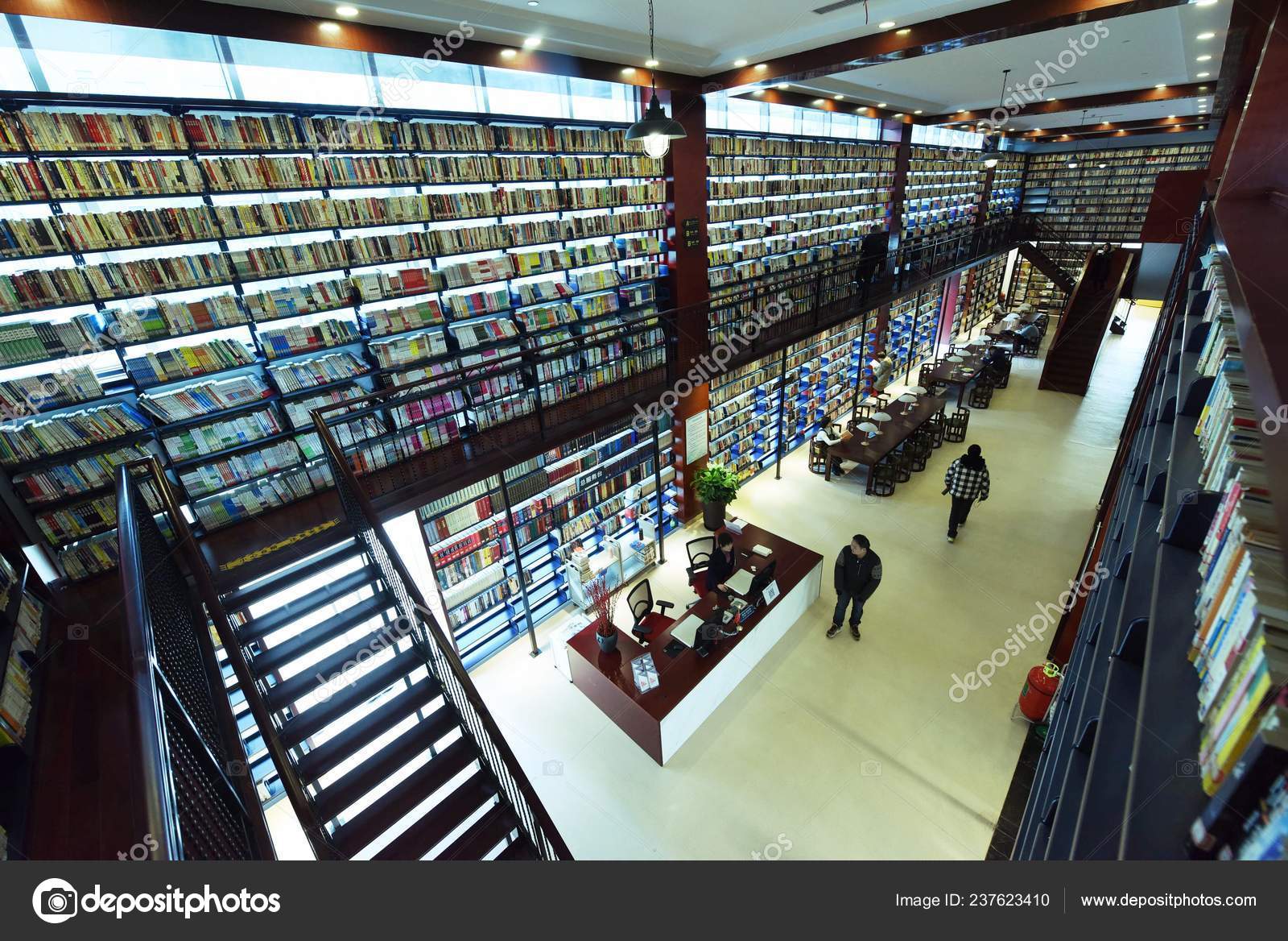 Interior View Harry Potter Style Public Library Gongshu District ...
