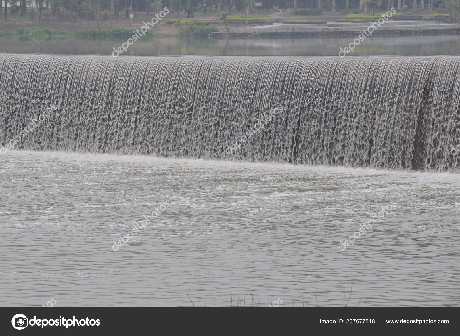 View Giant Artificial Waterfall Middle Xinxu River Nanning City South ...