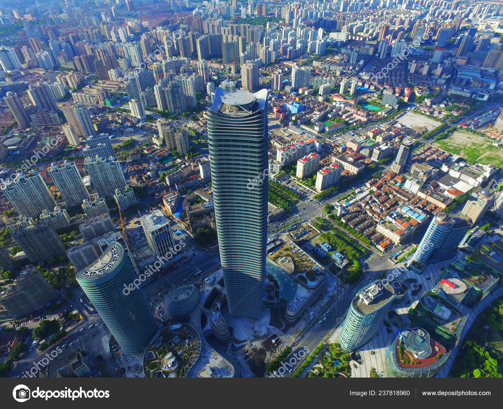 Aerial View White Magnolia Plaza Tallest Other High Rise Buildings ...