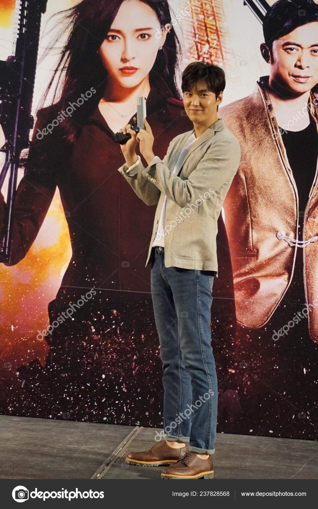 South Korean Actor Lee Min Poses Promotional Event His Movie — Stock ...
