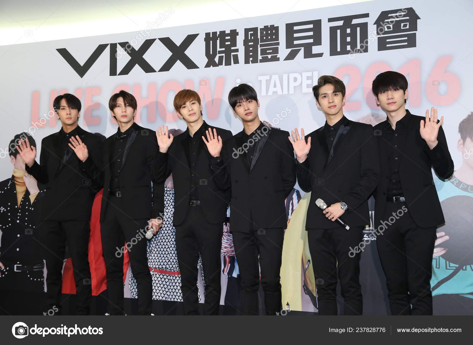 Members South Korean Boy Group Vixx Attend Press Conference Concert ...