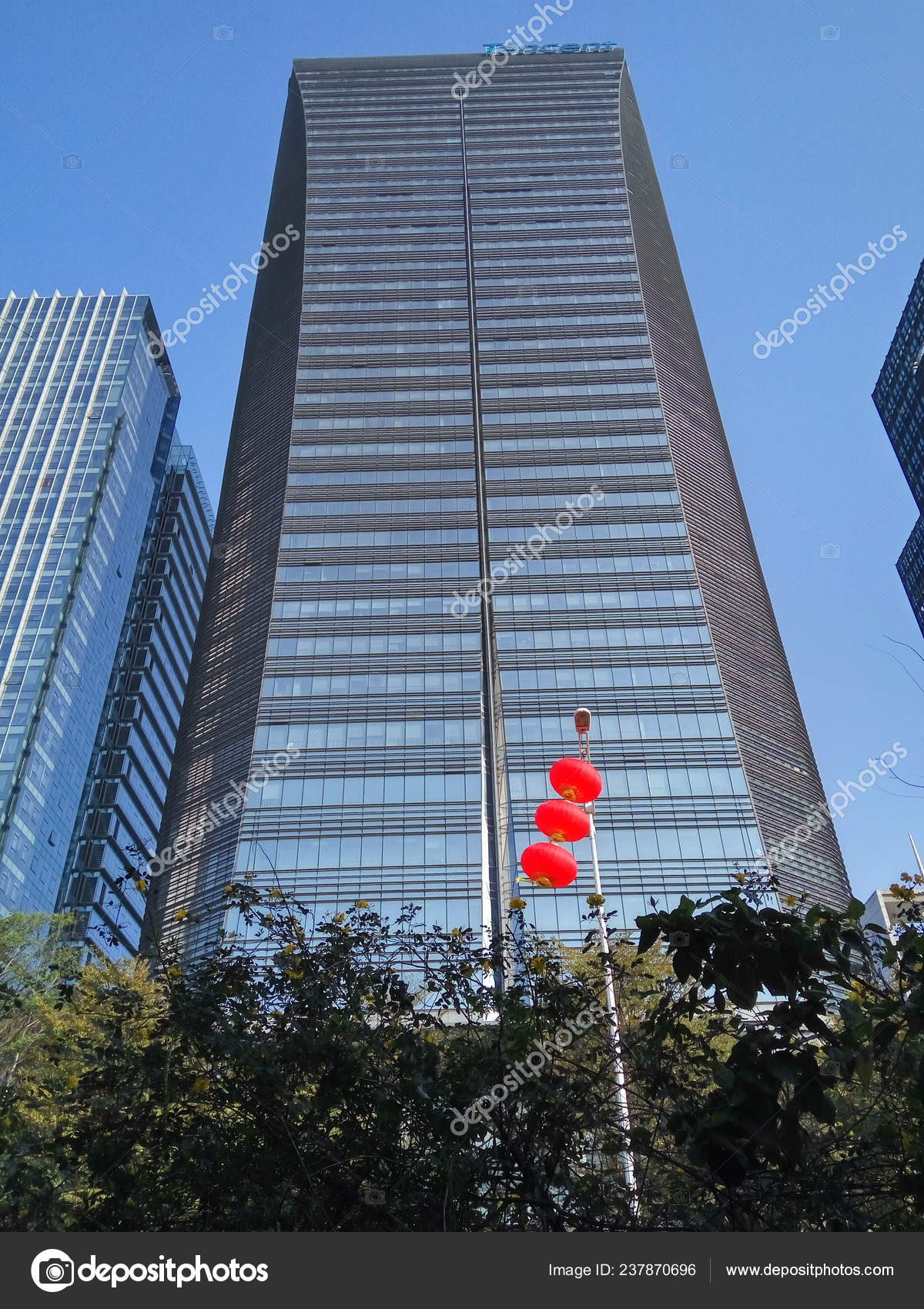 View Headquarters Building Tencent Shenzhen City South China's ...
