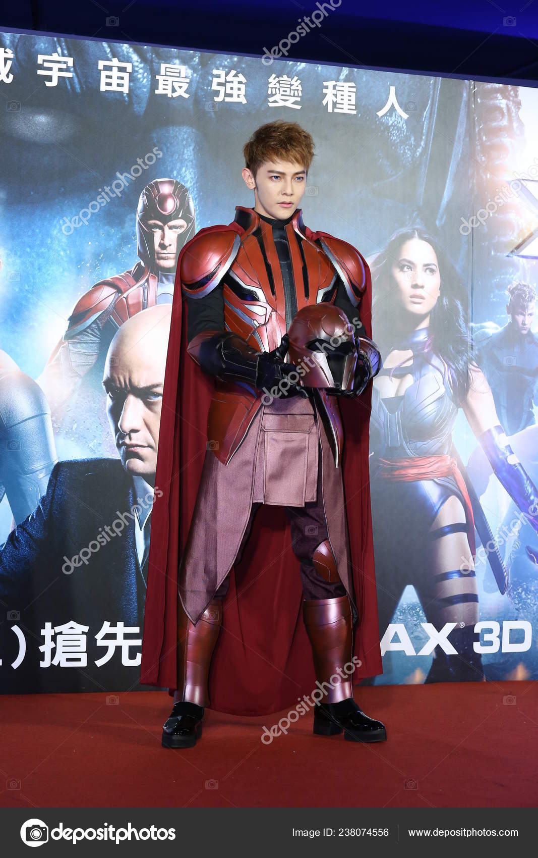 Taiwanese Singer Jiro Wang Dressed Magneto Poses Premiere Movie Men ...