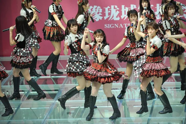Members Chinese Girl Group Snh48 Perform Fan Meeting Shenyang City ...