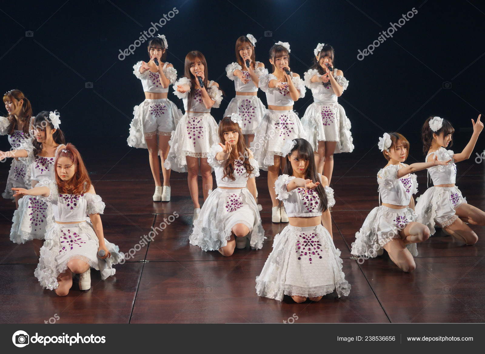 Members Chinese Girl Group Snh48 Perform Concert Raise Money Medical ...