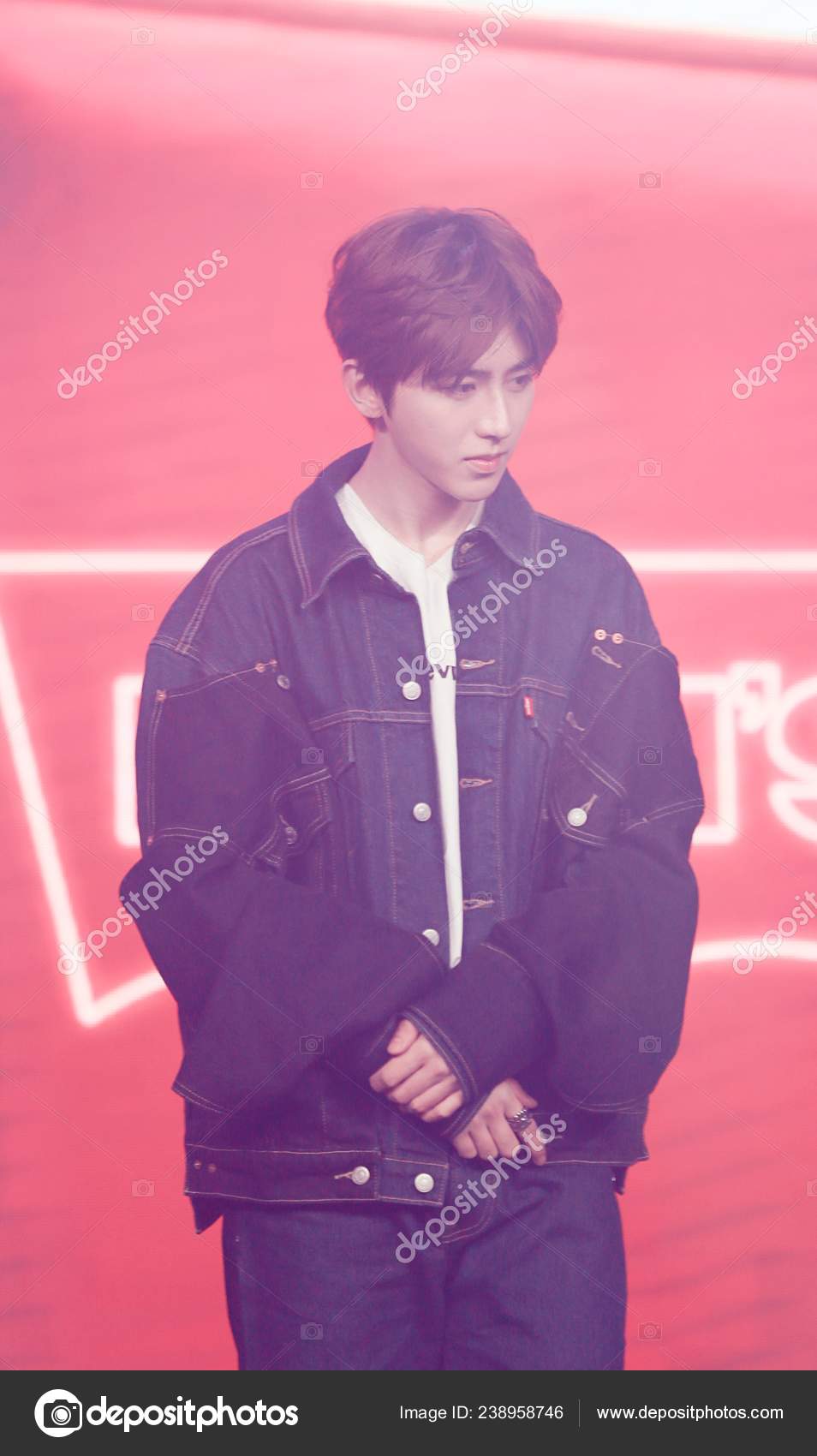 Singer Rapper Cai Xukun Chinese Boy Group Nine Percent Attends — Stock ...