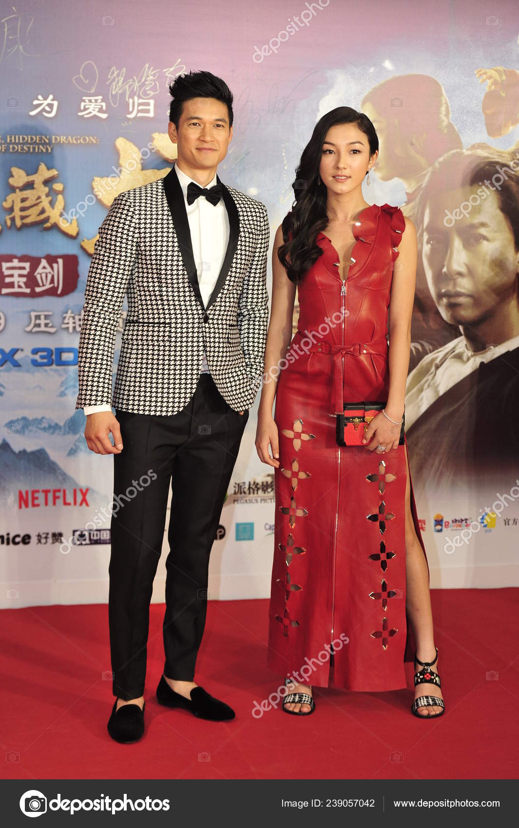 Chinese Actress Liu Chengyu Right Costa Rican American Actor Singer — Stock Editorial Photo ...