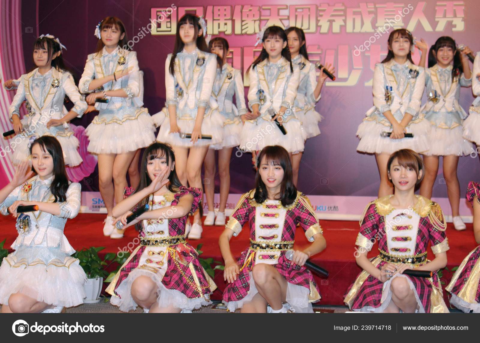 Chinese Young Girl Group Snh48 Sings Dances Press Conference Reality – Stock Editorial Photo ...