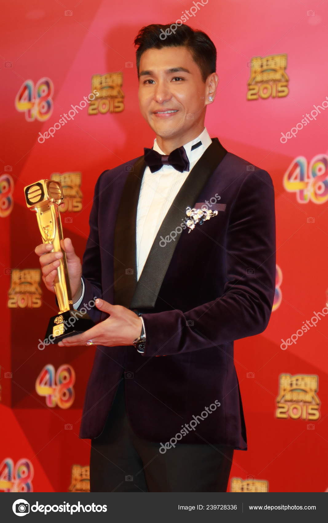 Hong Kong Actor Ruco Chan Poses His Trophy Most Popular — Stock ...