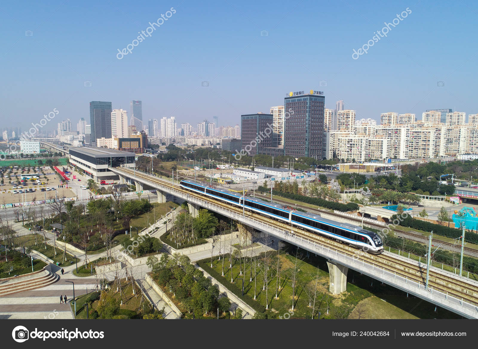 Railway Train City Railway Line Based High Speed Train Technology ...