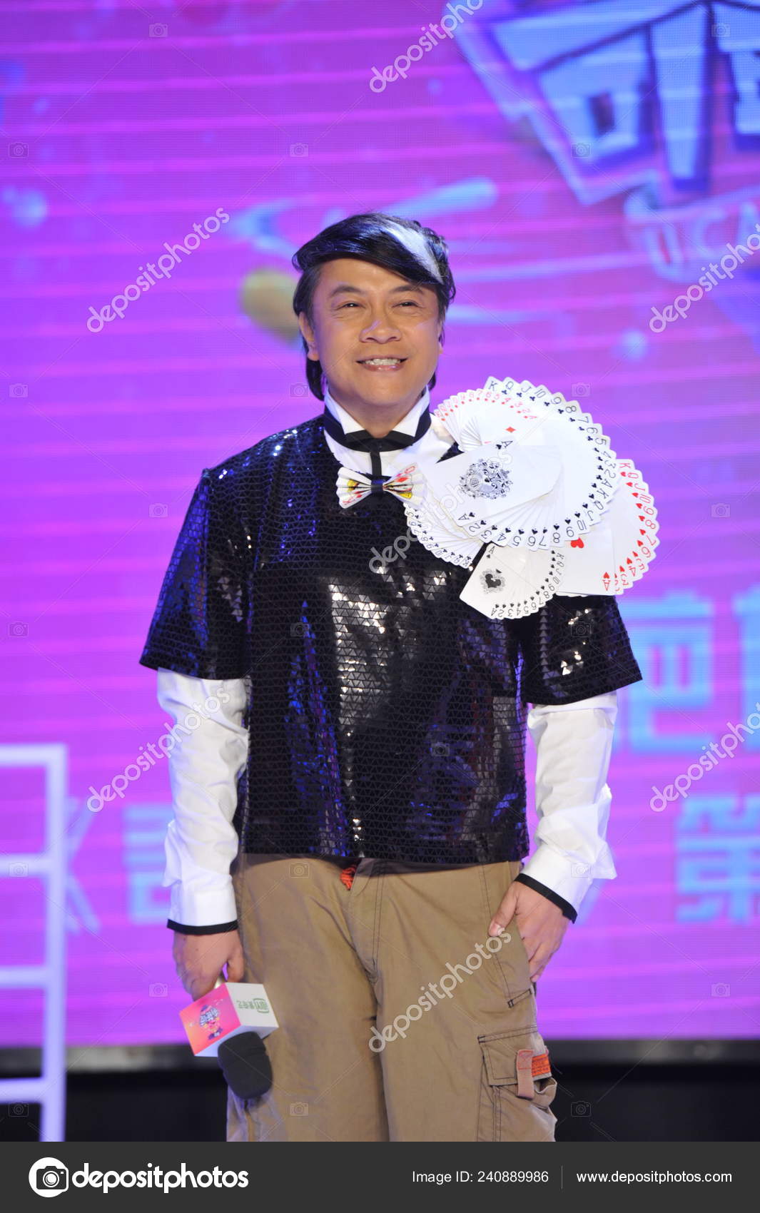 Taiwanese Host Kevin Tsai Poses Press Conference Talk Show Can — Stock ...