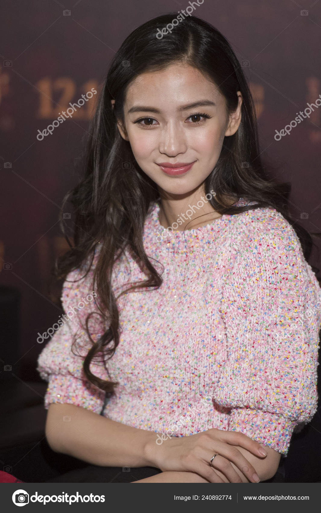 Hong Kong Model Actress Angelababy Pictured Interview Premiere Her New — Stock Editorial Photo ...