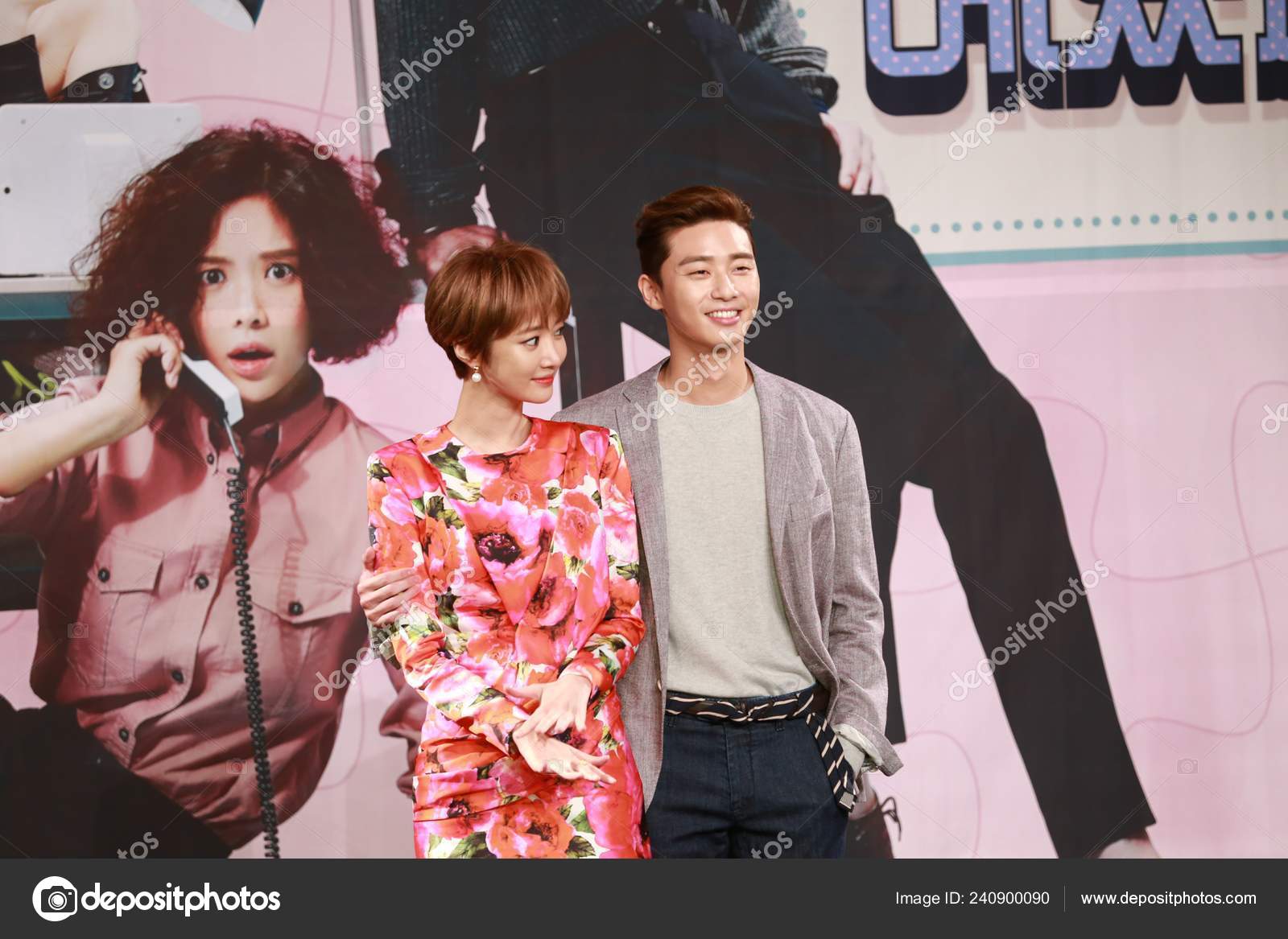 South Korean Actress Joon Hee Left Actor Park Seo Joon – Stock ...