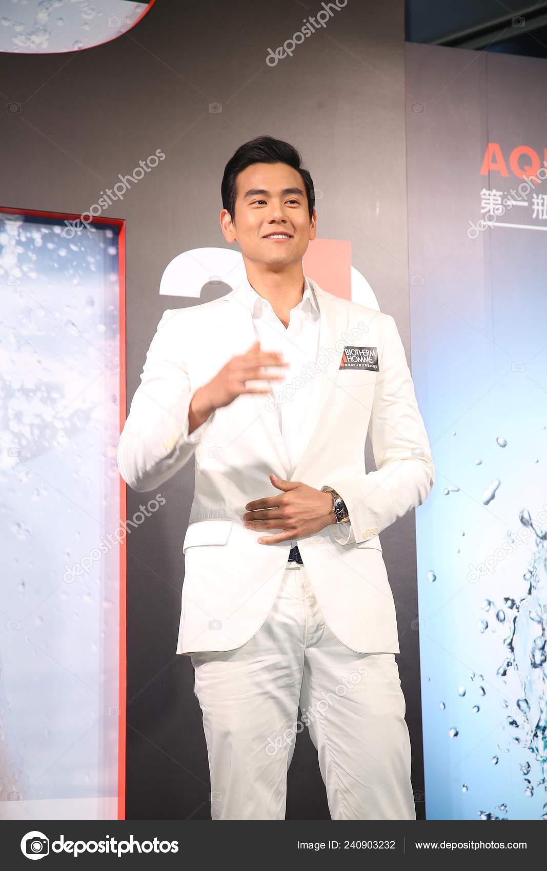 Taiwanese Actor Eddie Peng Poses Promotional Event Biotherm Homme ...