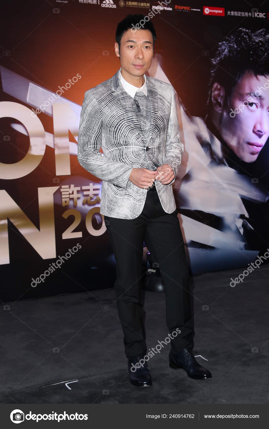 Hong Kong Singer Andy Hui Poses Press Conference His Concert — Stock ...