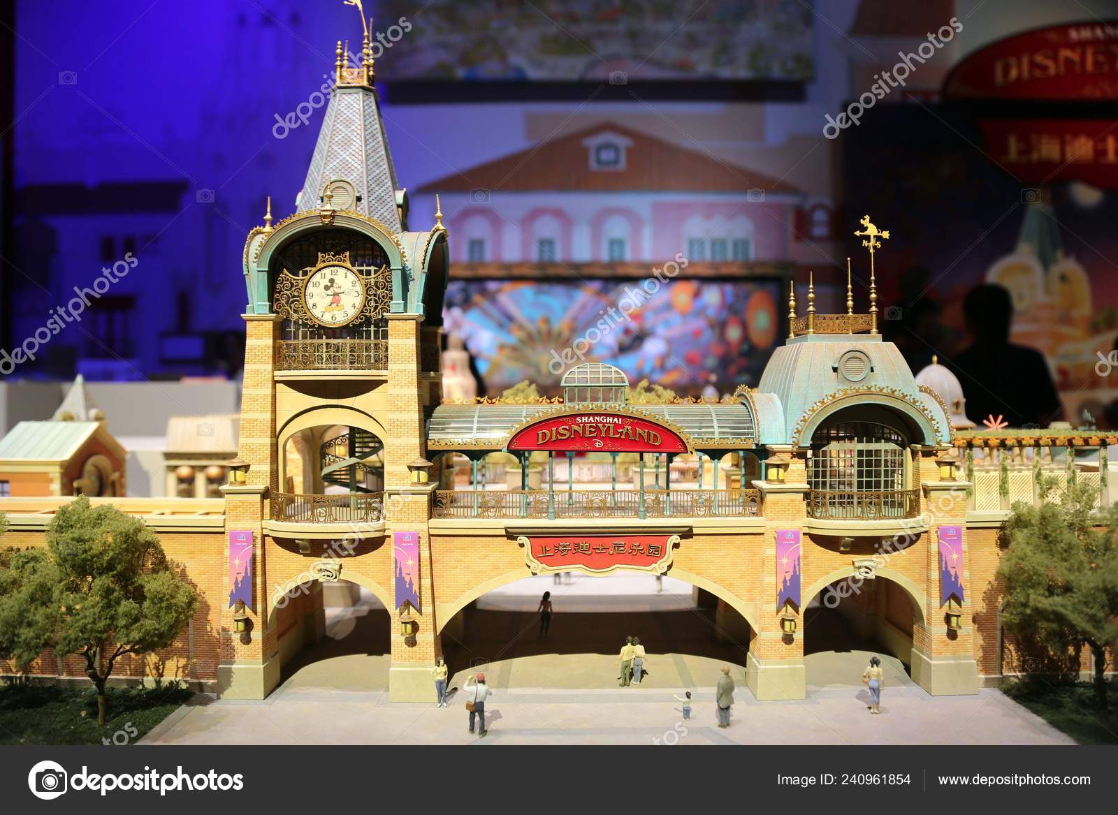 Scale Model Shanghai Disney Resort Display Its Launch Ceremony Shanghai ...