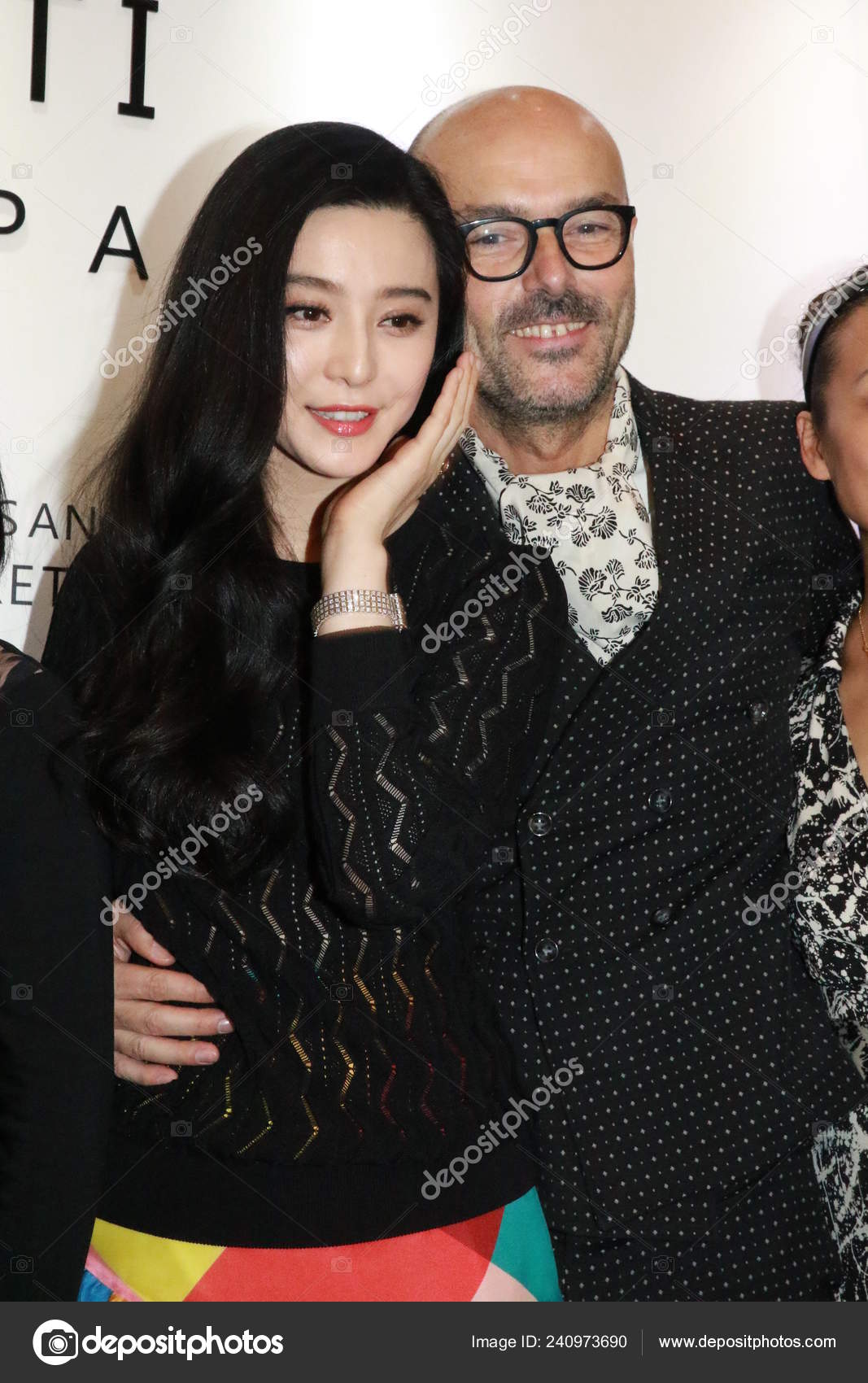 Chinese Actress Fan Bingbing Left Poses Executive Rossano Ferretti ...