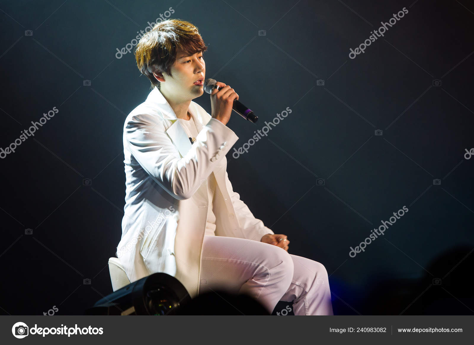 Korean Male Singer On Stage