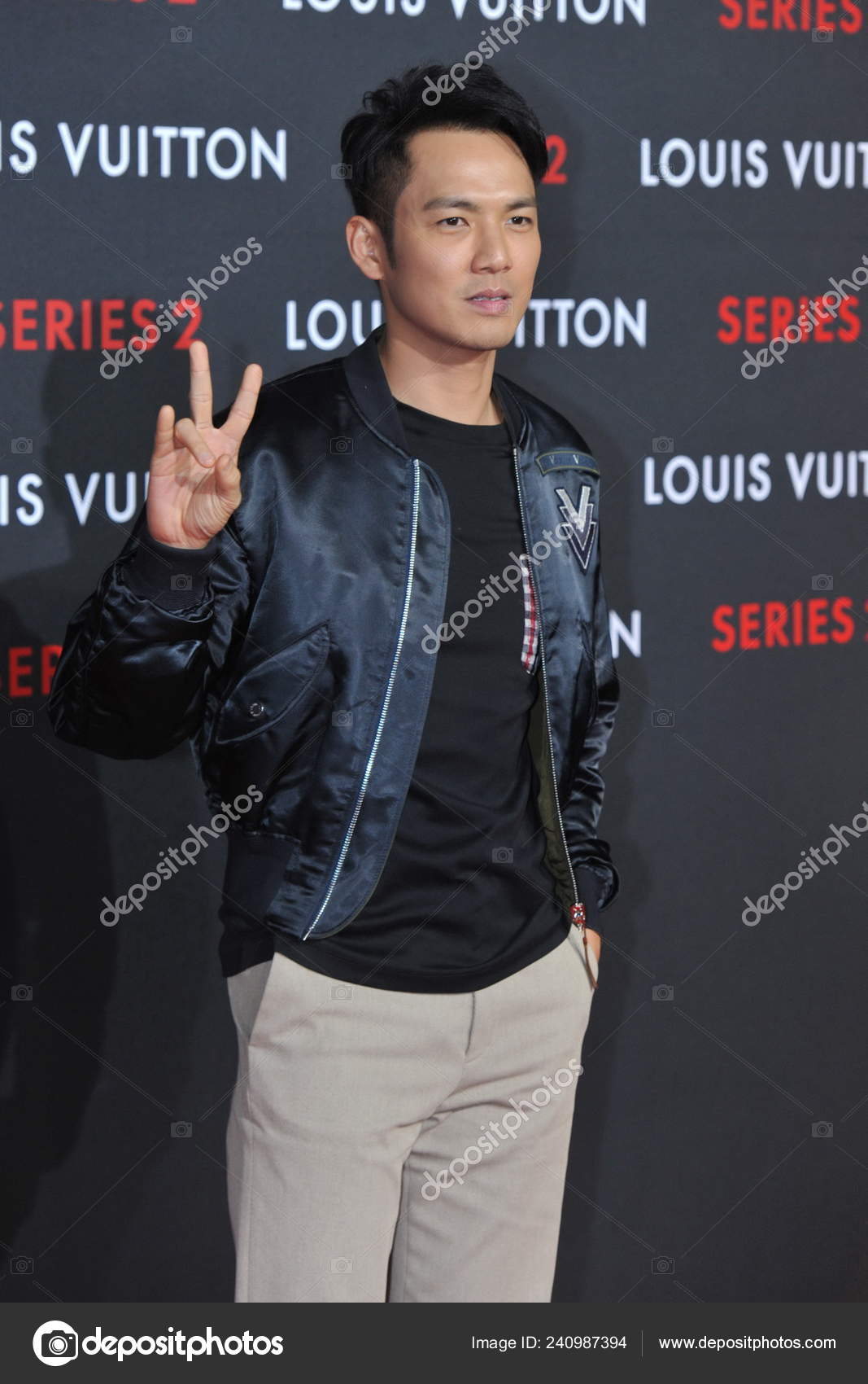 Hong Kong Actor Wallace Chung Poses Red Carpet Arrives Opening – Stock ...